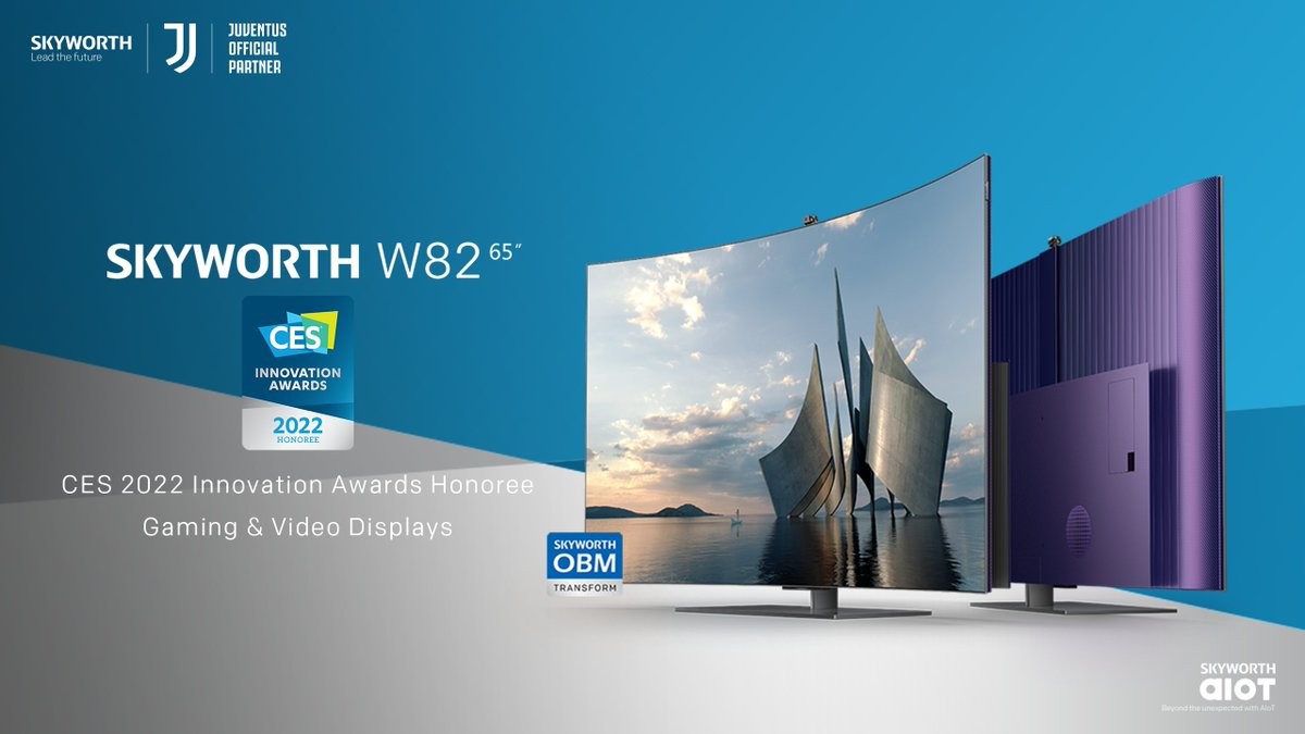 Skyworth W82: premiato il primo TV OLED con curvatura regolabile dello schermo