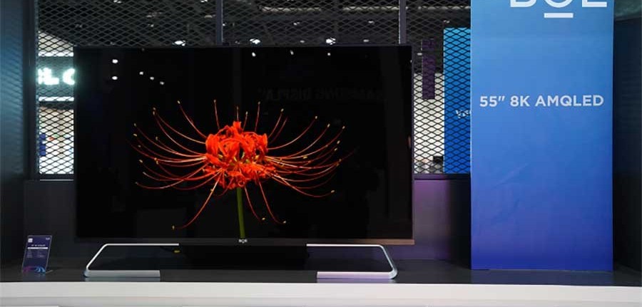 BOE mostra un display 55" 8K con Quantum Dot che emettono luce propria