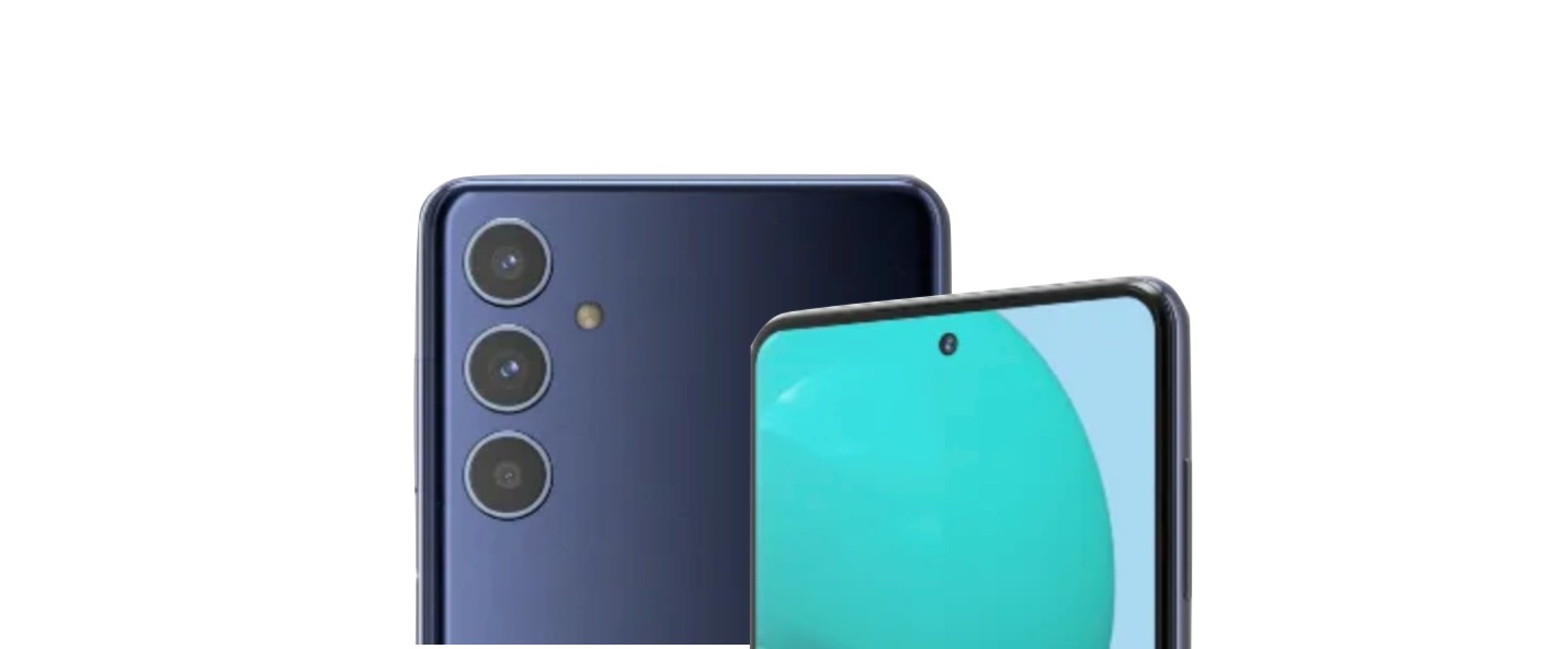 Galaxy M54 5G nei primi render: tre fotocamere e design pulito