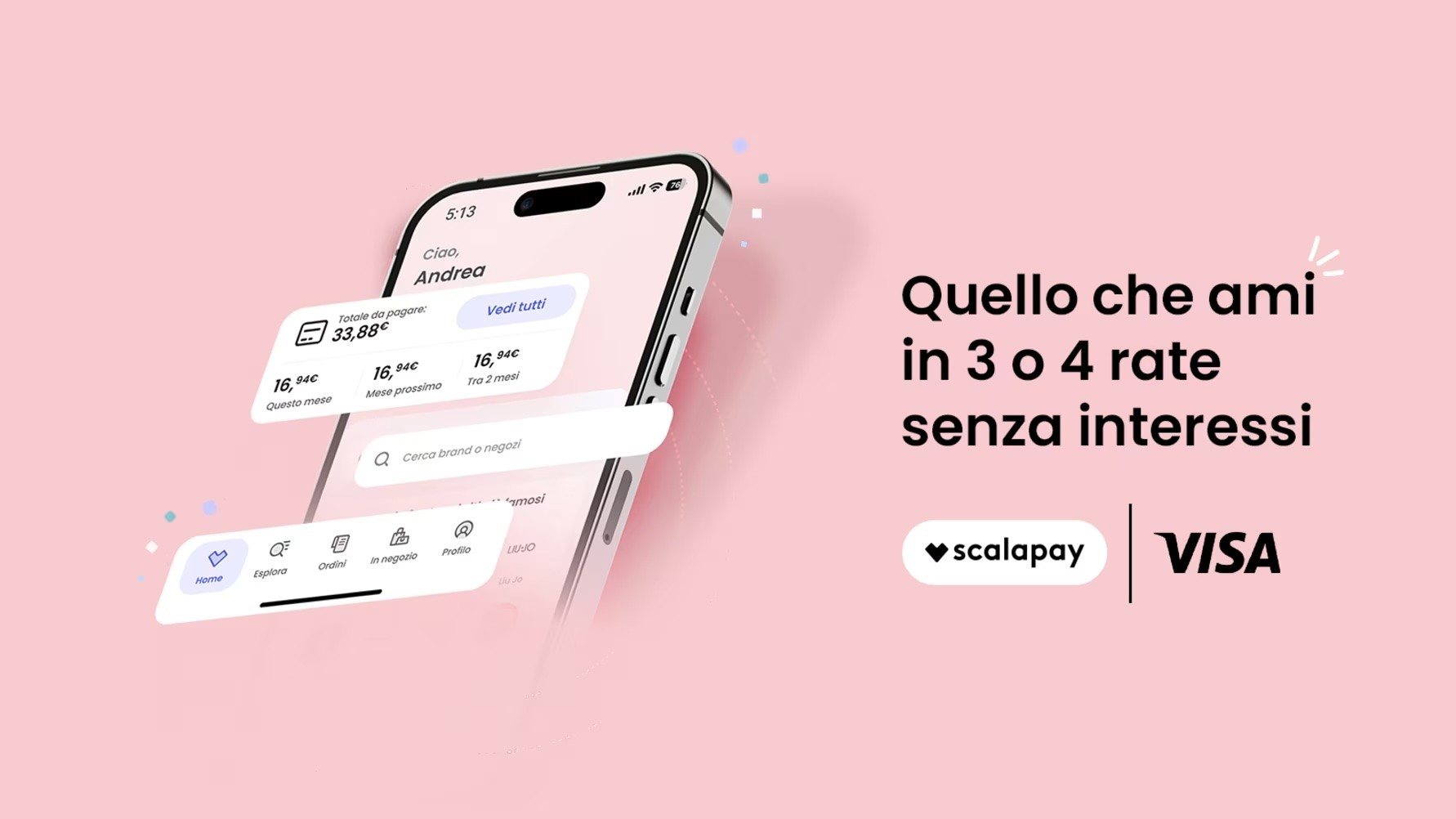 Scalapay consente di generare delle carte virtuali Visa monouso