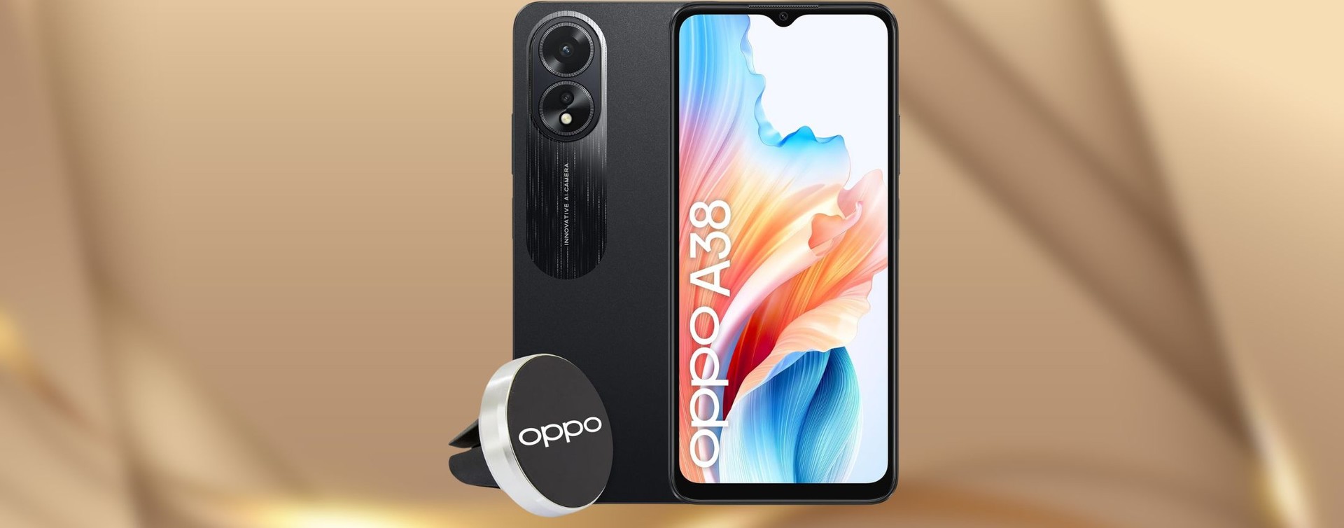 OPPO A38: display 90HZ e doppia fotocamera al 41% di sconto