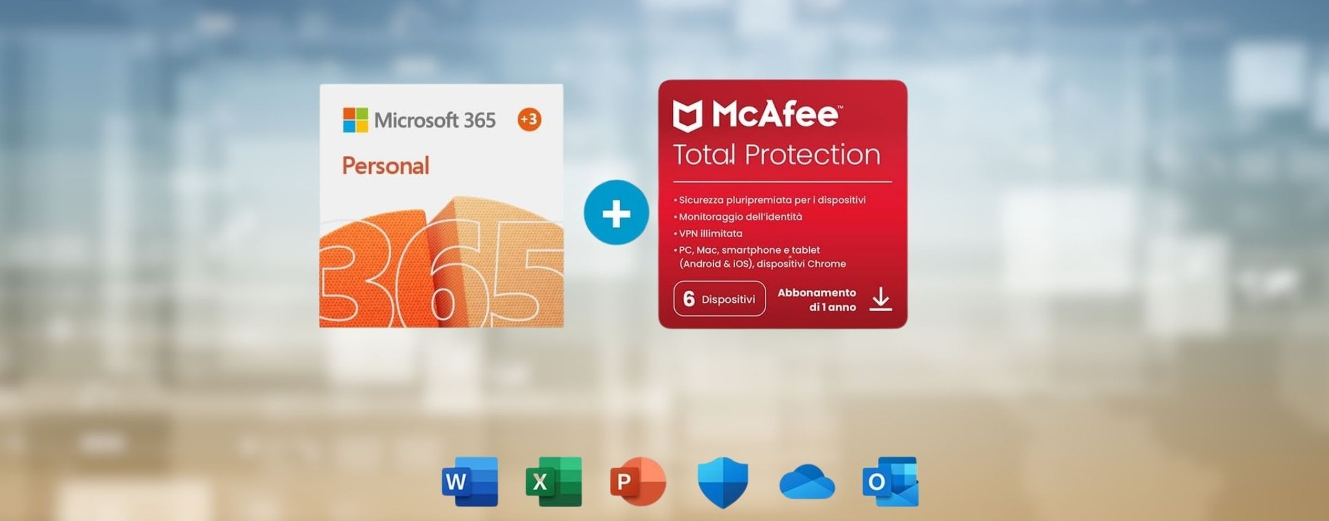 Microsoft 365 Personal con McAfee Total Protection in SUPER SCONTO su ...