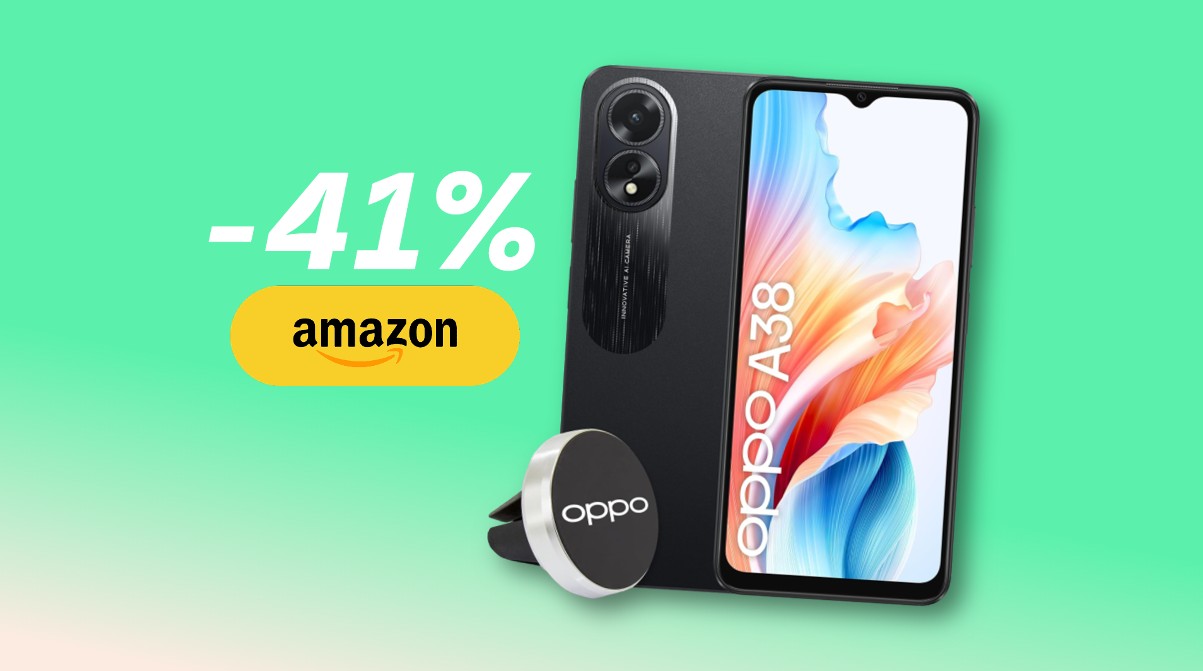 OPPO A38 con display a 90Hz: prezzo stracciato su Amazon (-41%)