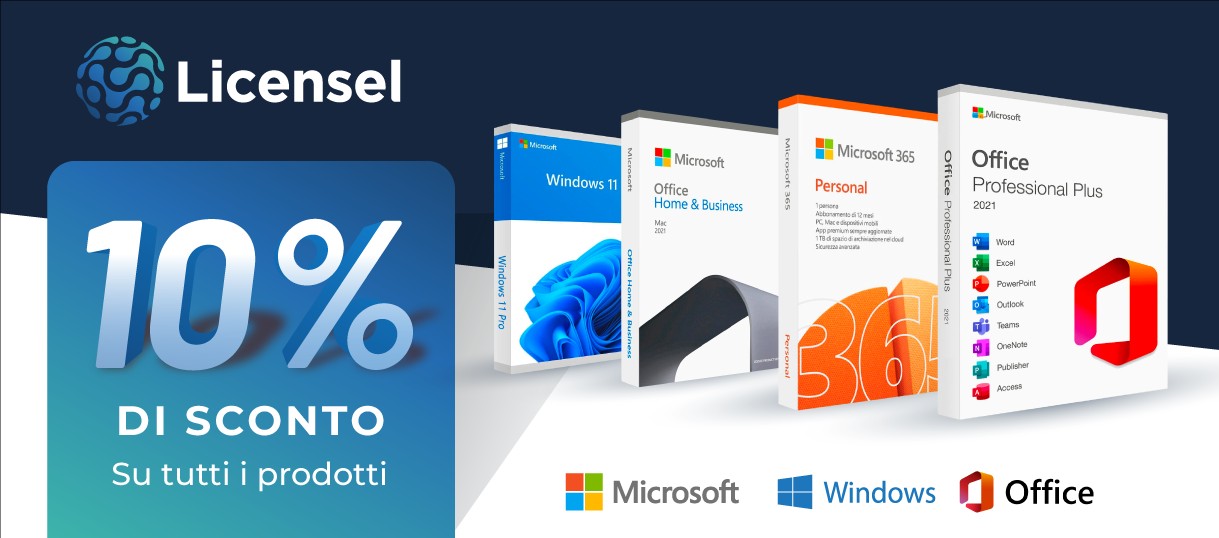 LicenSEL nuovo sito online: SCONTO 10% su tutto il catalogo software Microsoft