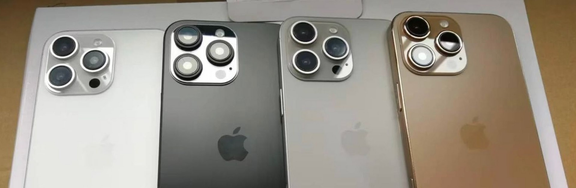 iPhone 16 Pro, un'immagine mostra tutti i colori: la novità è il bronzo
