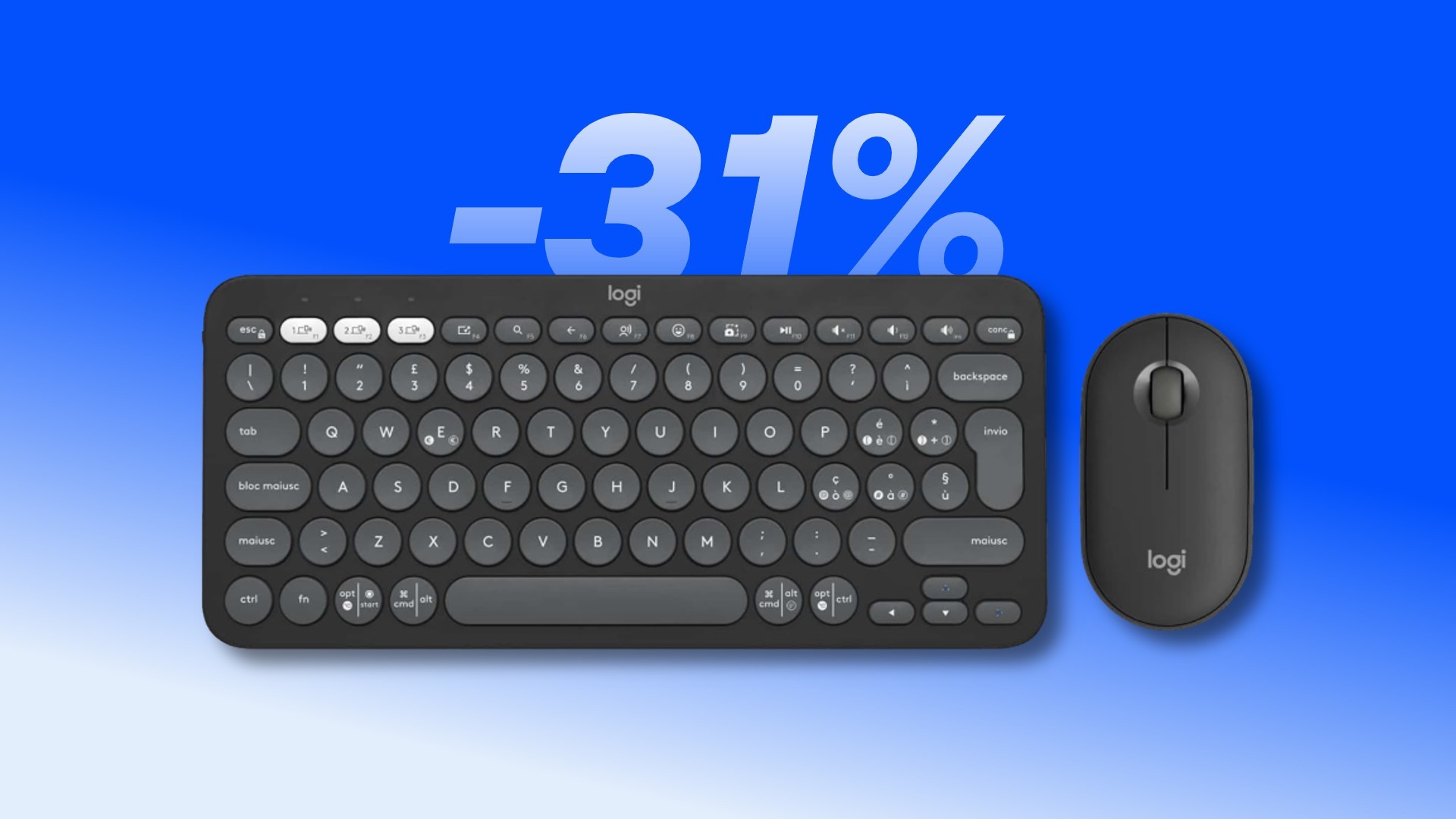 Mouse e tastiera Logitech per PC e Mac: lo sconto del 31% è un regalo ...