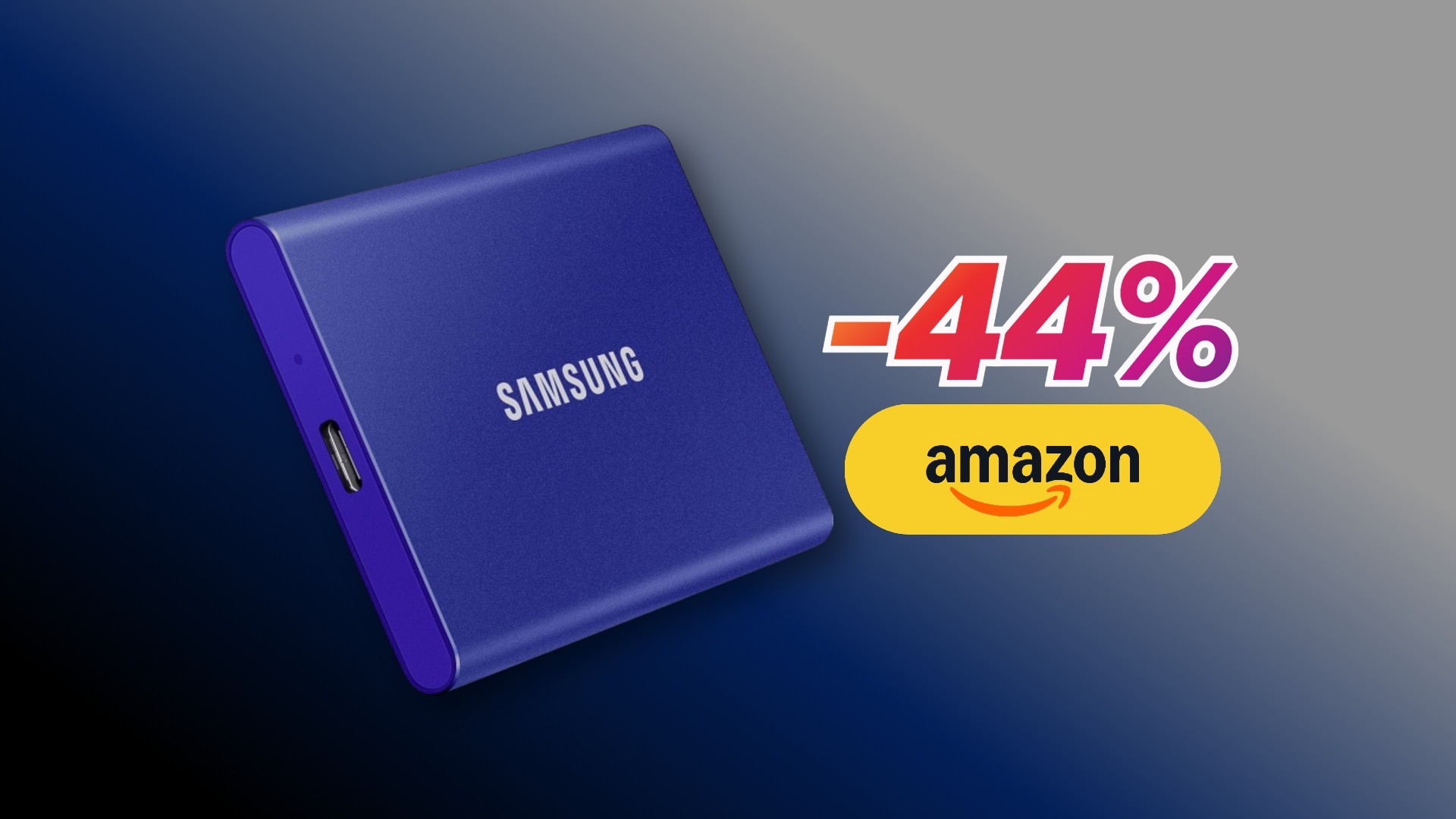 SSD esterno Samsung T7 da 1TB imperdibile su Amazon: lo sconto è del 44%