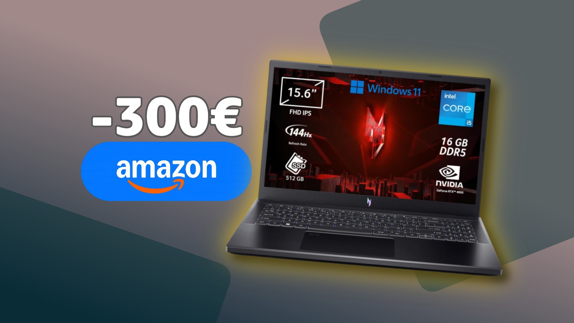 Acer Nitro V 15 con GeForce RTX 4050 a meno di 800€ con il super sconto ...