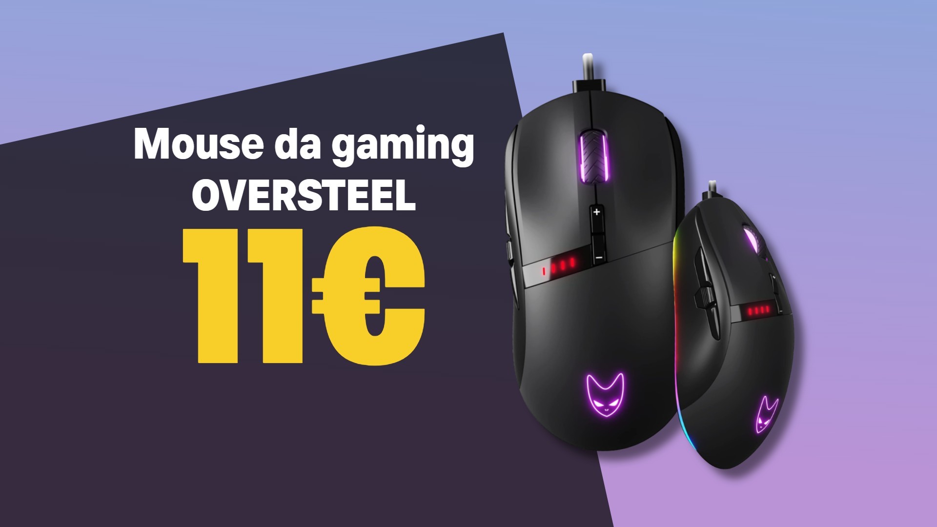 Mouse da gaming Oversteel in offerta ad un prezzo super competitivo ...