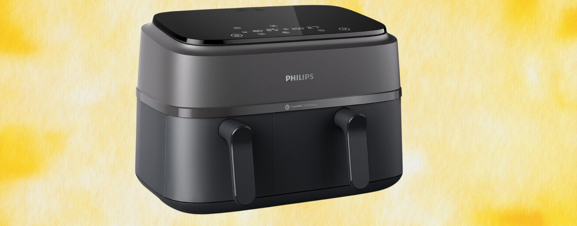 Friggitrice ad aria Philips con touchscreen e doppio cestello: è minimo ...