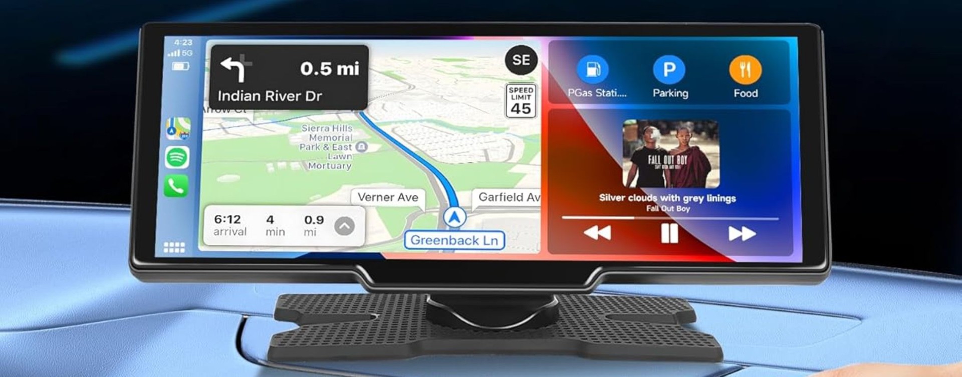 Schermo per auto con CarPlay e Android Auto wireless in maxi doppio ...