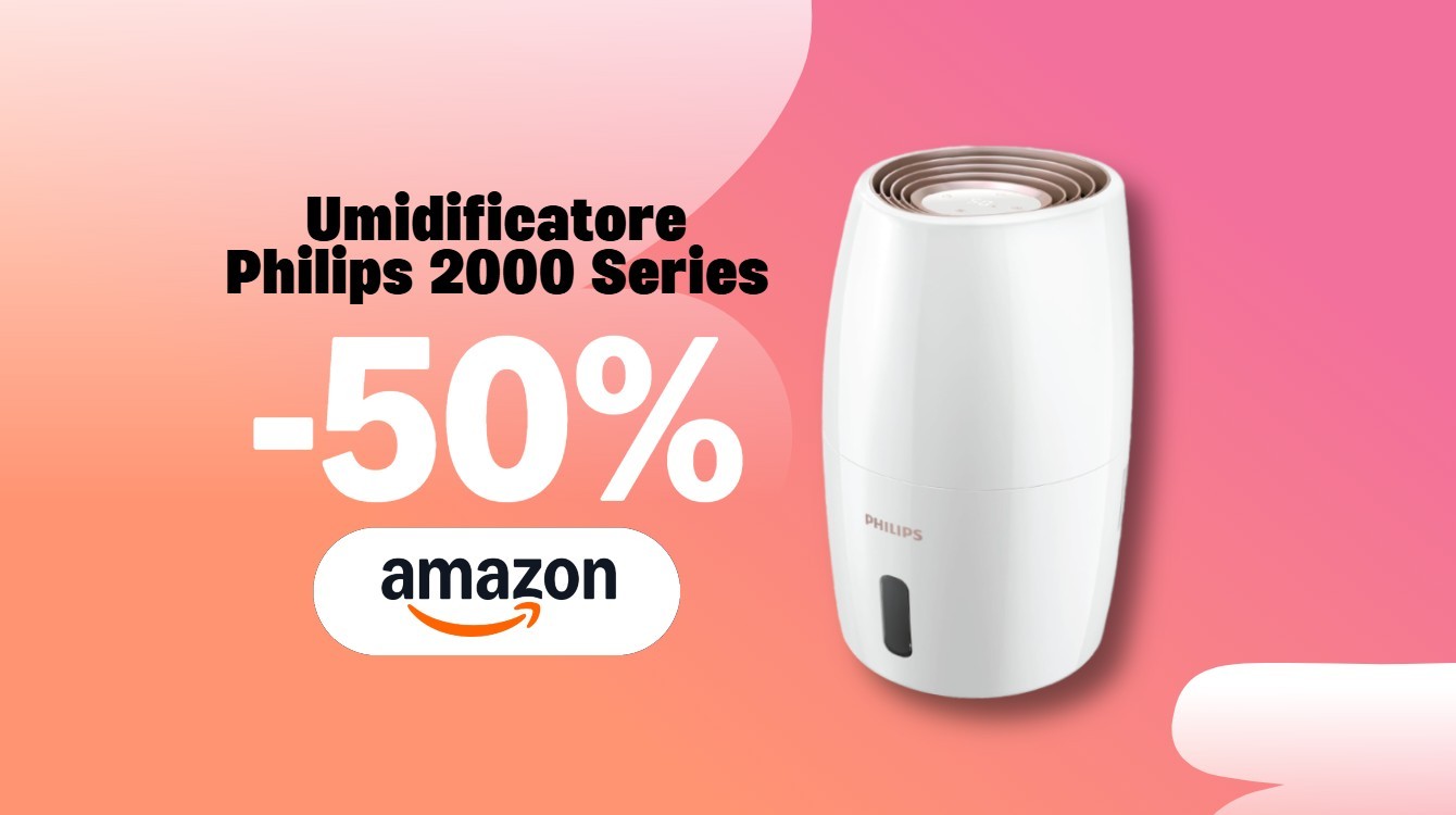 Migliora la qualità dell'aria con l'umidificatore Philips, ora al 50% ...