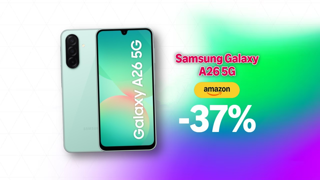 Samsung Galaxy A26 5G in offerta a 199,99€ con lo sconto del 37%: ora è da prendere