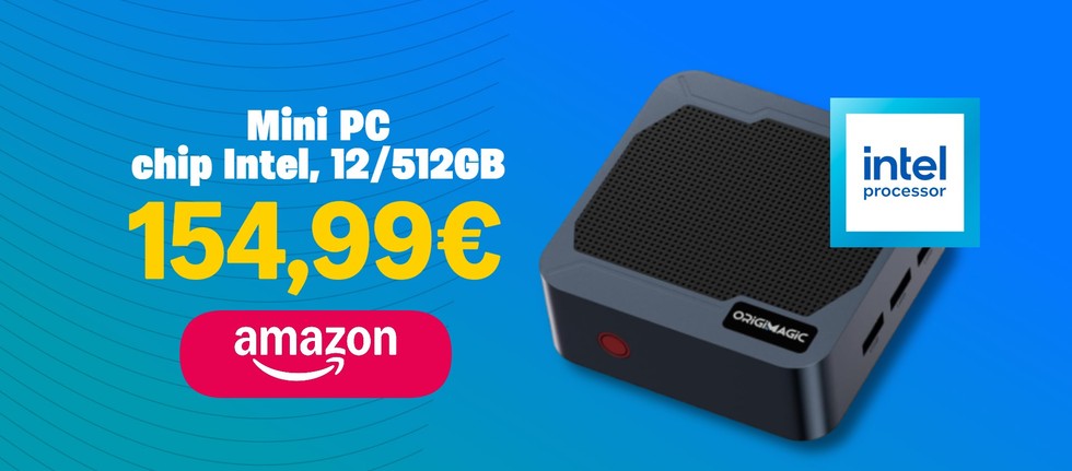 Mini PC con chip Intel e 12GB di RAM a meno di 160€ con il coupon Amazon
