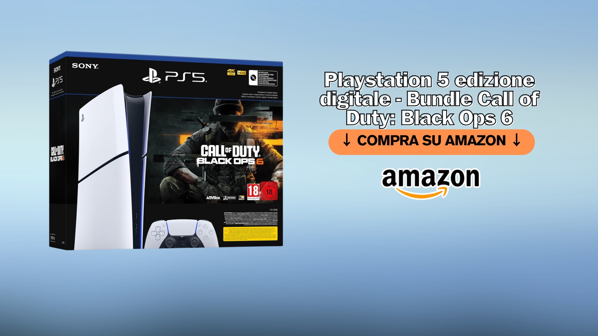 PlayStation 5 (digital) + Call of Duty: Black Ops 6 in offerta a 399 ...