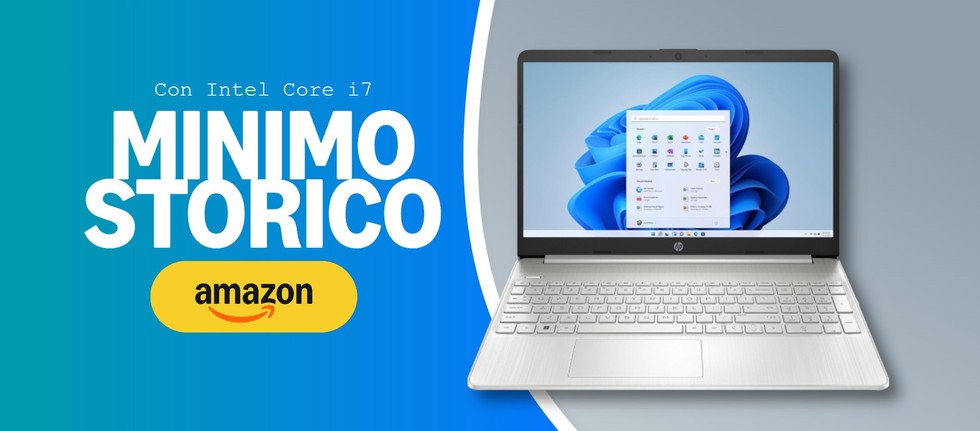 Notebook HP con Intel Core i7: minimo storico con l'offerta lampo di Amazon