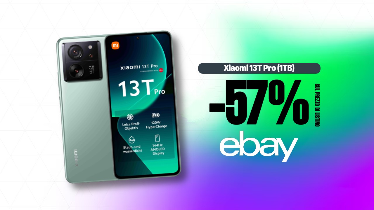 Xiaomi 13T Pro: la versione da 1TB è scontata del 57% (listino)
