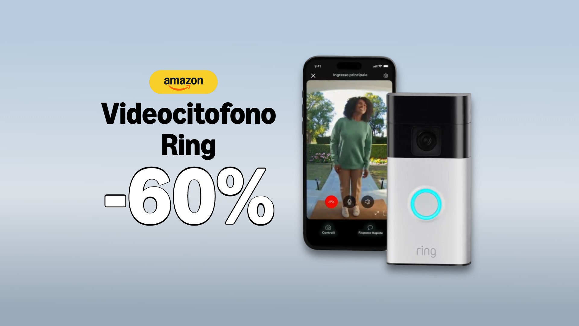 Stop alle sorprese: il videocitofono Ring crolla del 60% su Amazon, ora è imperdibile