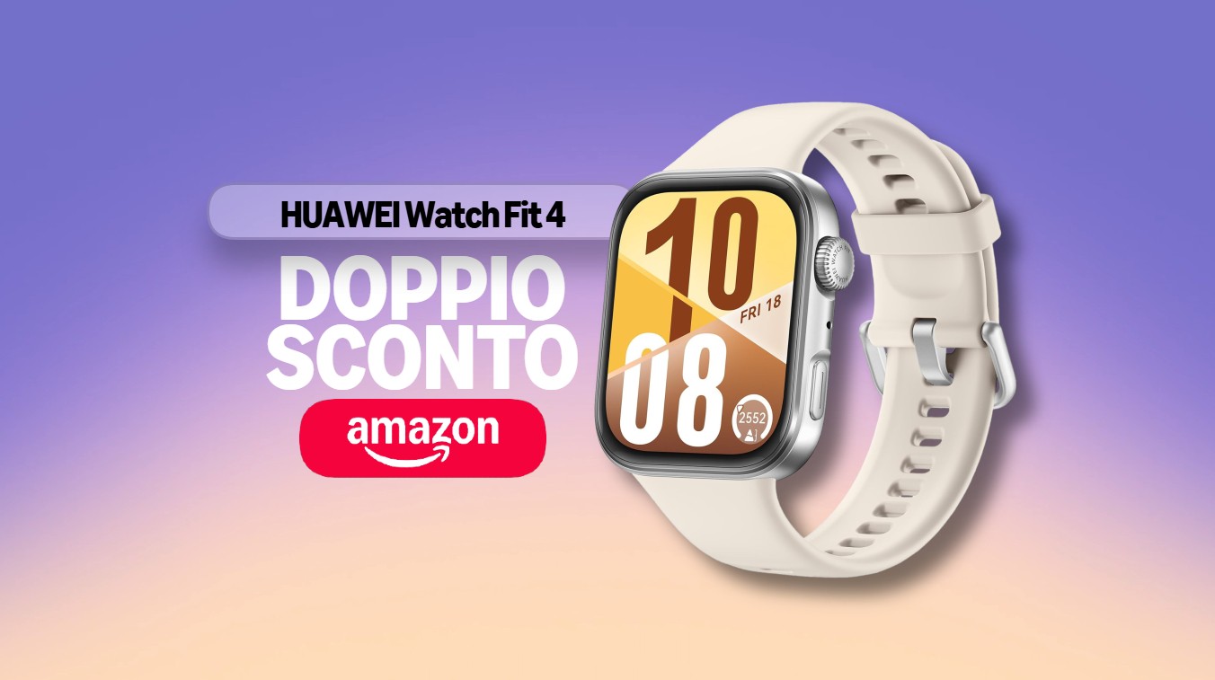 HUAWEI Watch Fit 4 a soli 105€ con il doppio sconto Amazon