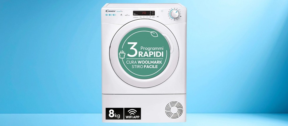 Candy Smart Pro: asciugatrice smart a pompa di calore da 8 kg in ...