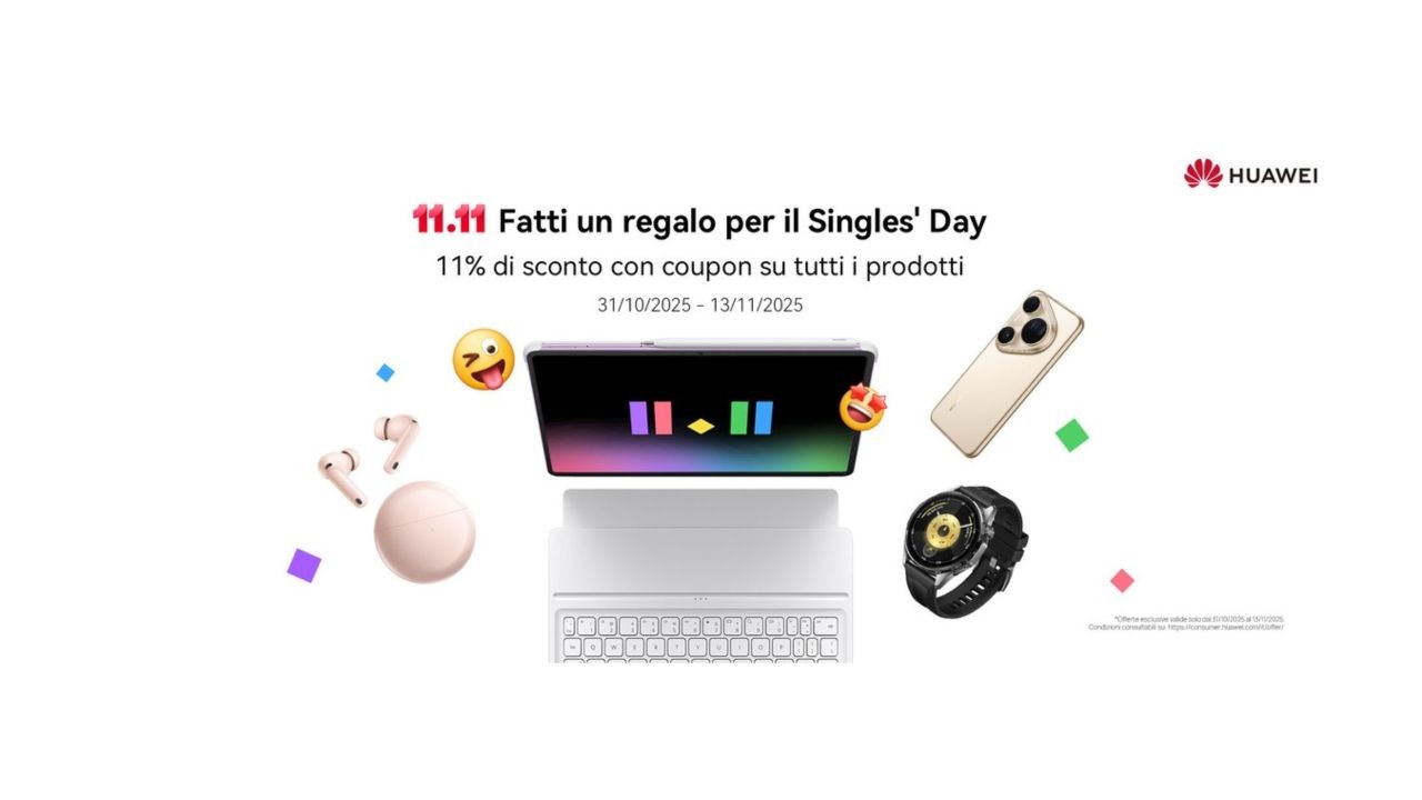 Huawei celebra il Single's Day con offerte esclusive fino al 13 novembre