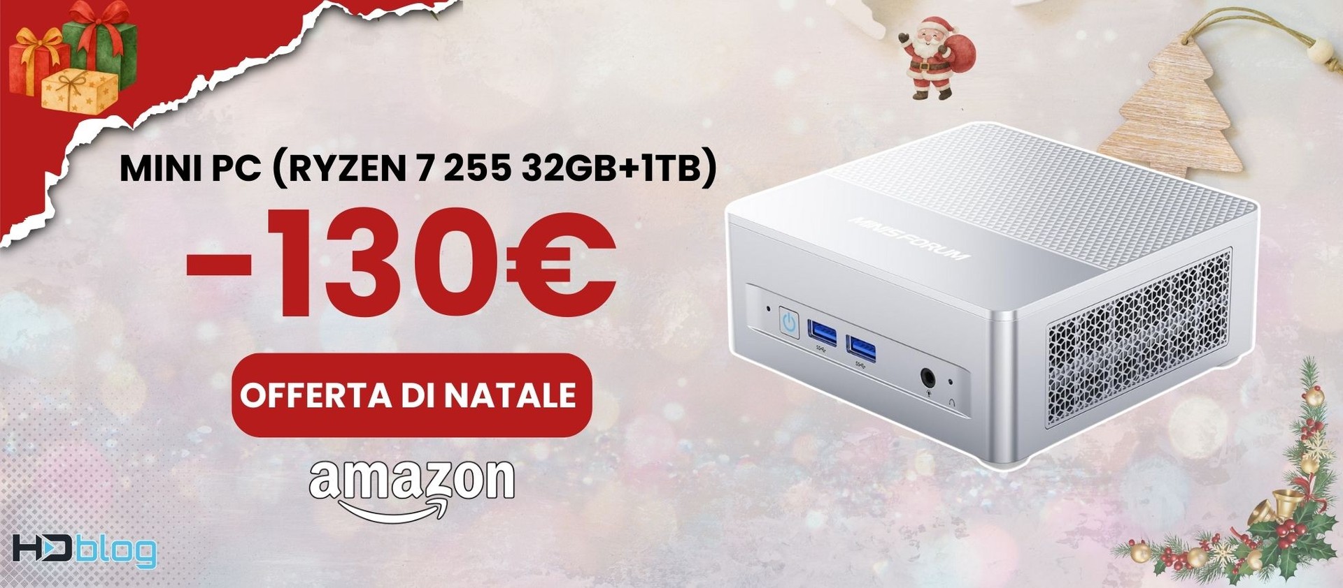 Mini PC con Ryzen 7, 32GB+1TB e porta OCuLink a 130€ in meno (coupon ...