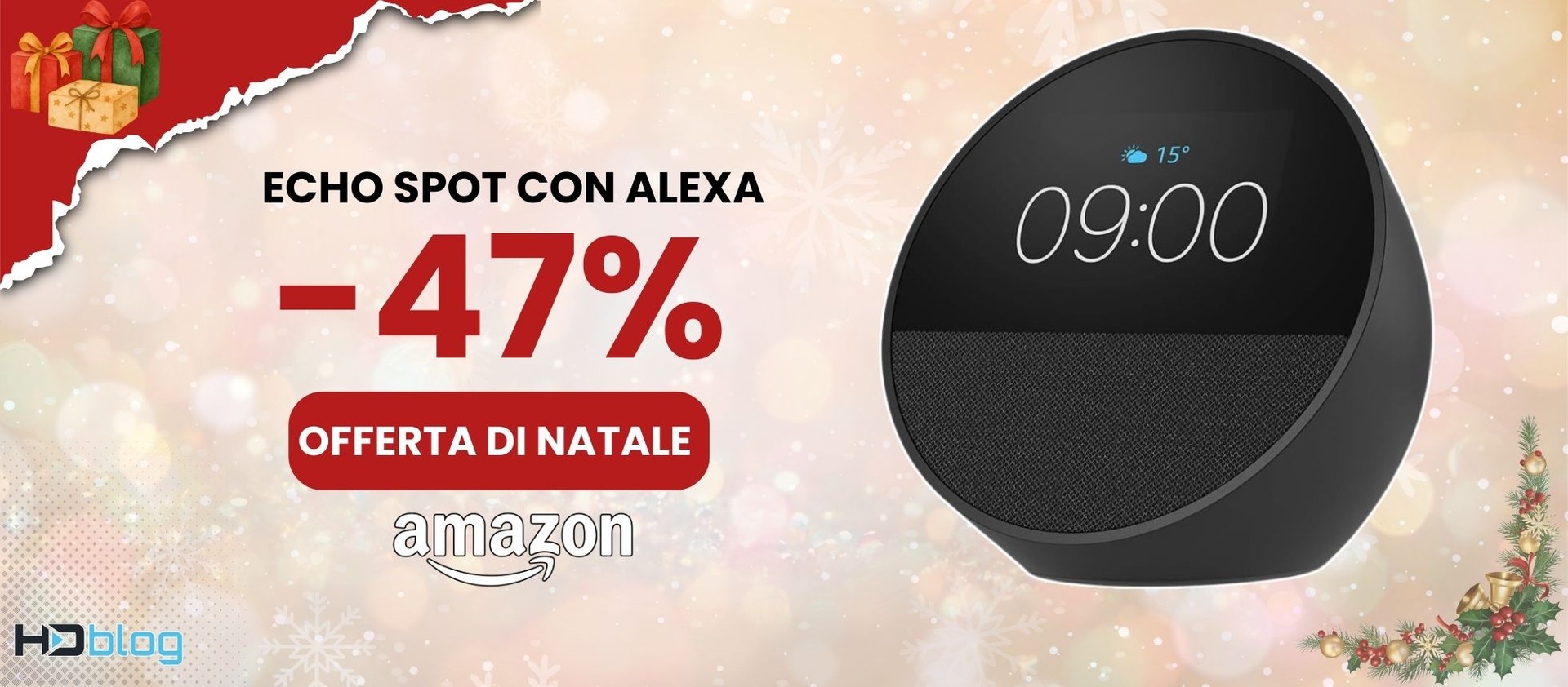 La sveglia del futuro sul tuo comodino: Echo Spot a soli 49,90€