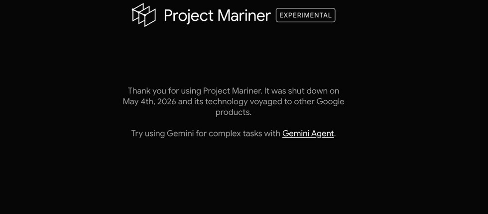 Google dice addio a Project Mariner