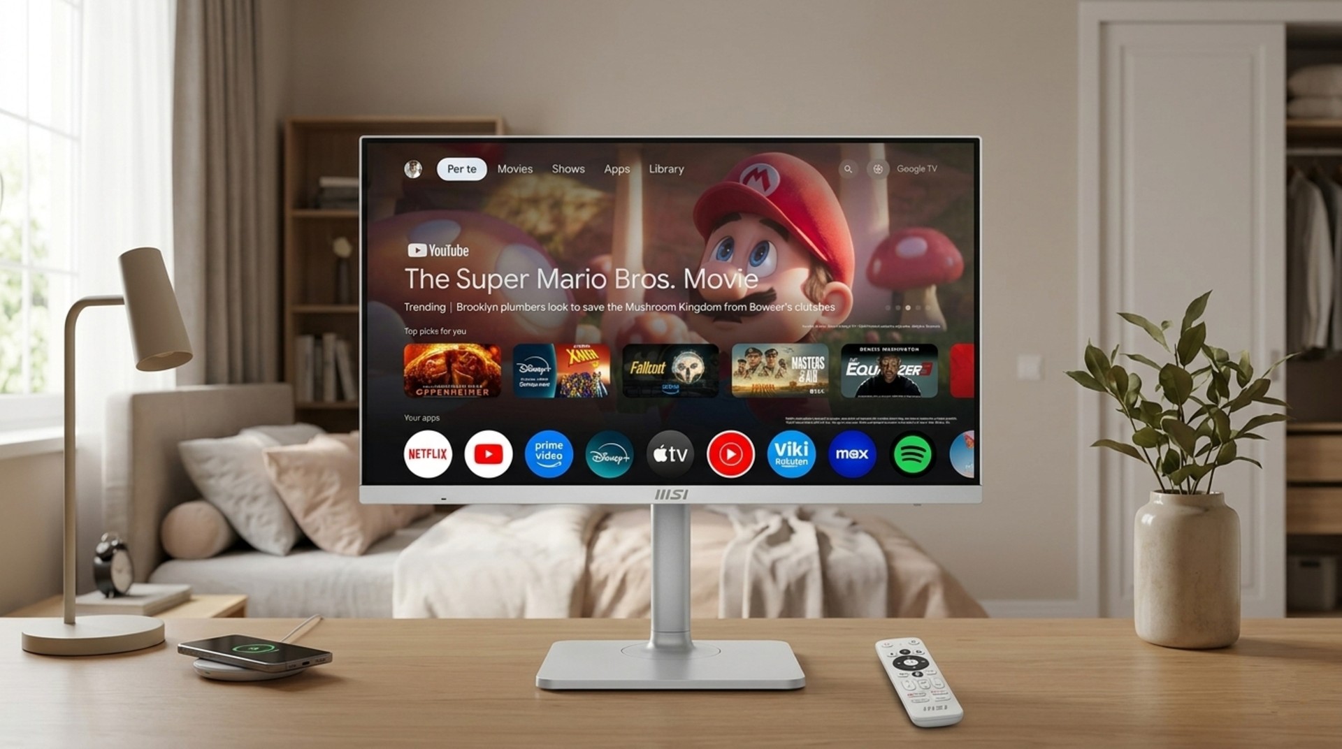 Lo smart monitor 4K di MSI con Google TV precipita del 43% su Amazon