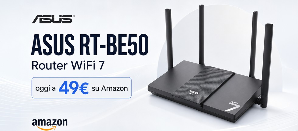 ASUS RT-BE50 a 49,99€: un router WiFi 7 AiMesh al minimo storico su Amazon