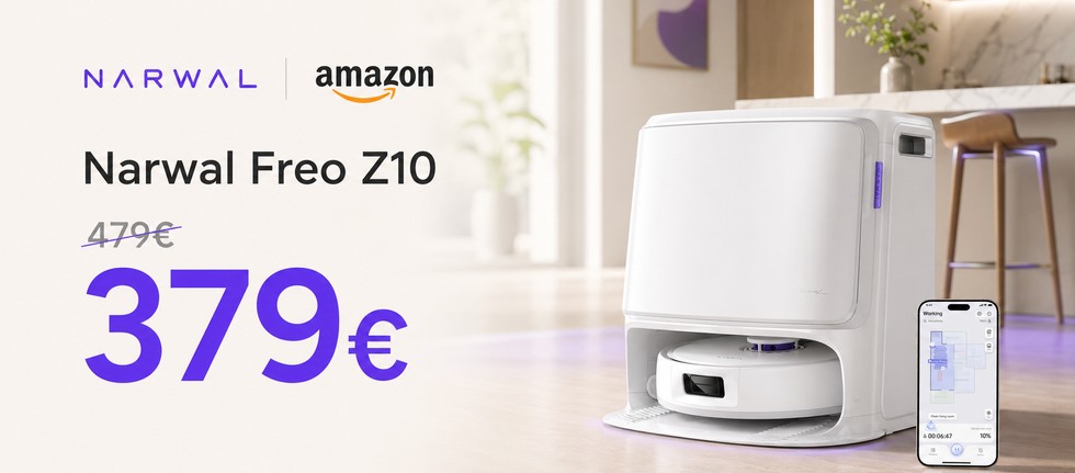 Narwal Freo Z10 mai così basso: robot top con lavaggio a 75°C a 379€