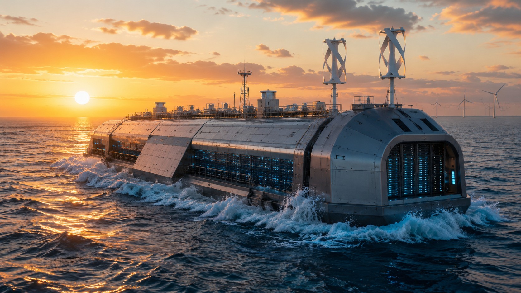 Data center galleggianti: l'AI alimentata dalle onde dell'oceano
