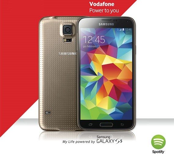 Acquista Samsung Galaxy S5 con Vodafone, Spotify è gratis per 3 mesi