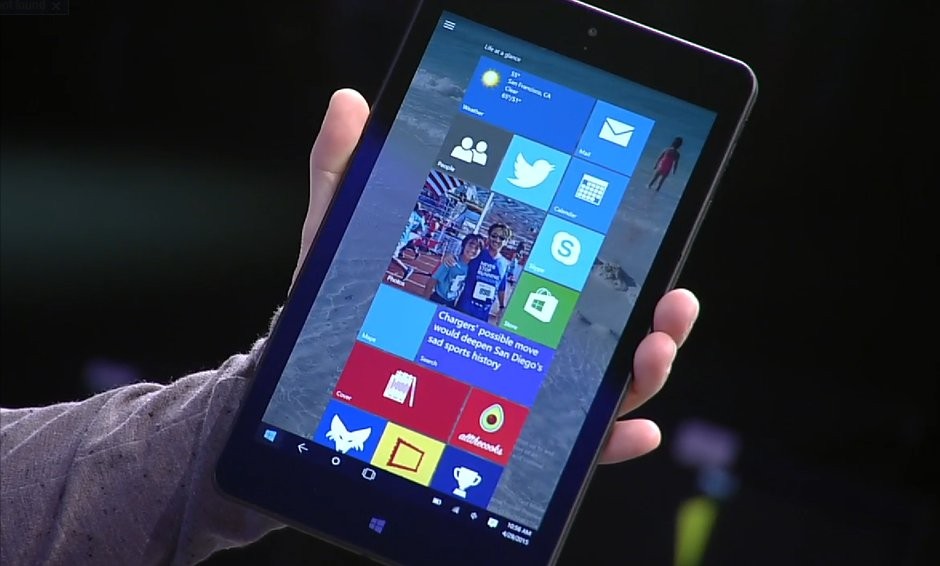 Microsoft mostra la nuova interfaccia tablet di Windows 10