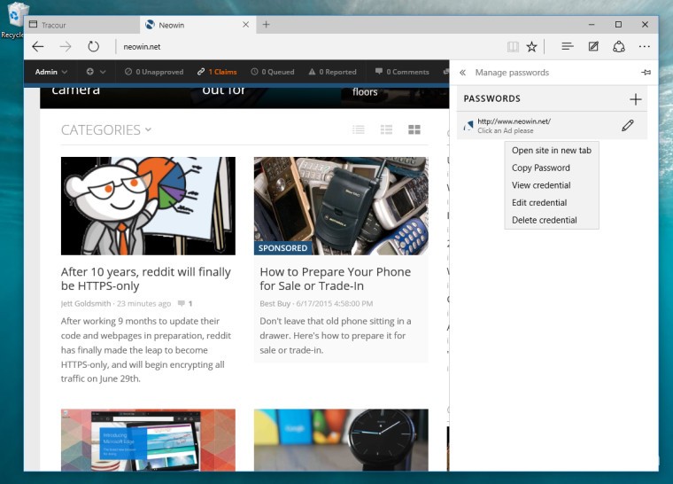 Il password manager di Microsoft Edge attivo nella build 10147 di ...