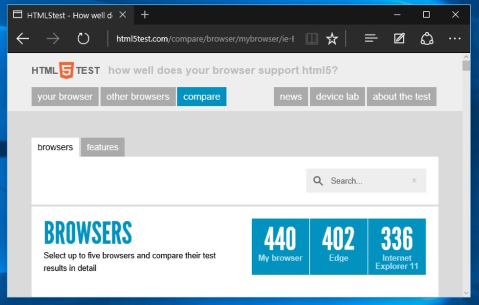 Microsoft Edge: prestazioni HTML5 migliorate con futura build Insider ...