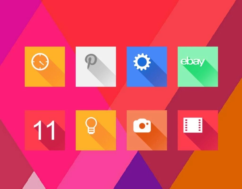 Forme spigolose e colori solidi per Surface Icon Pack