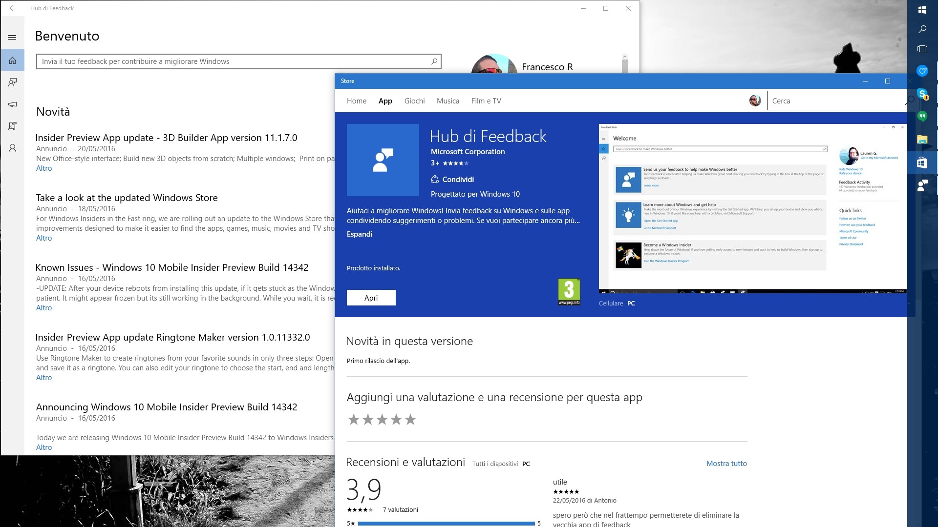 Il Feedback Hub di Windows 10 ora disponibile per tutti