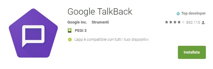 Google TalkBack si aggiorna con diverse nuove ed utili funzionalità