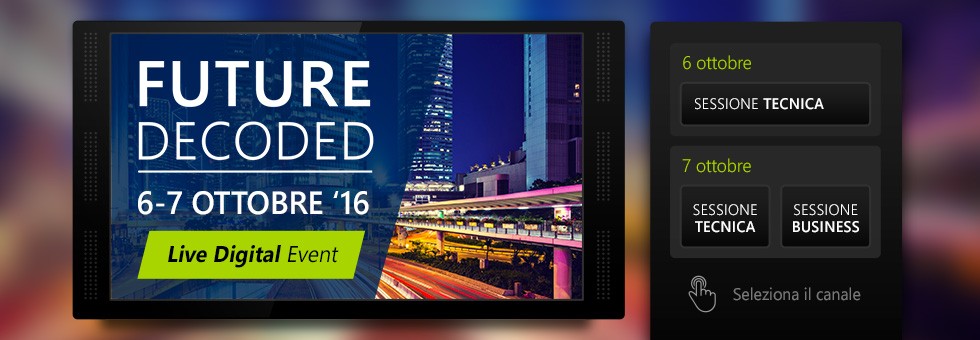 Microsoft Future Decoded 2016: segui la diretta streaming