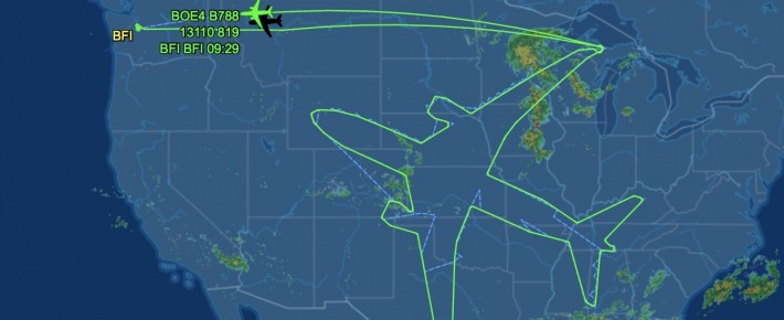 Boeing 787 Dreamliner compie test negli USA, il percorso è particolare