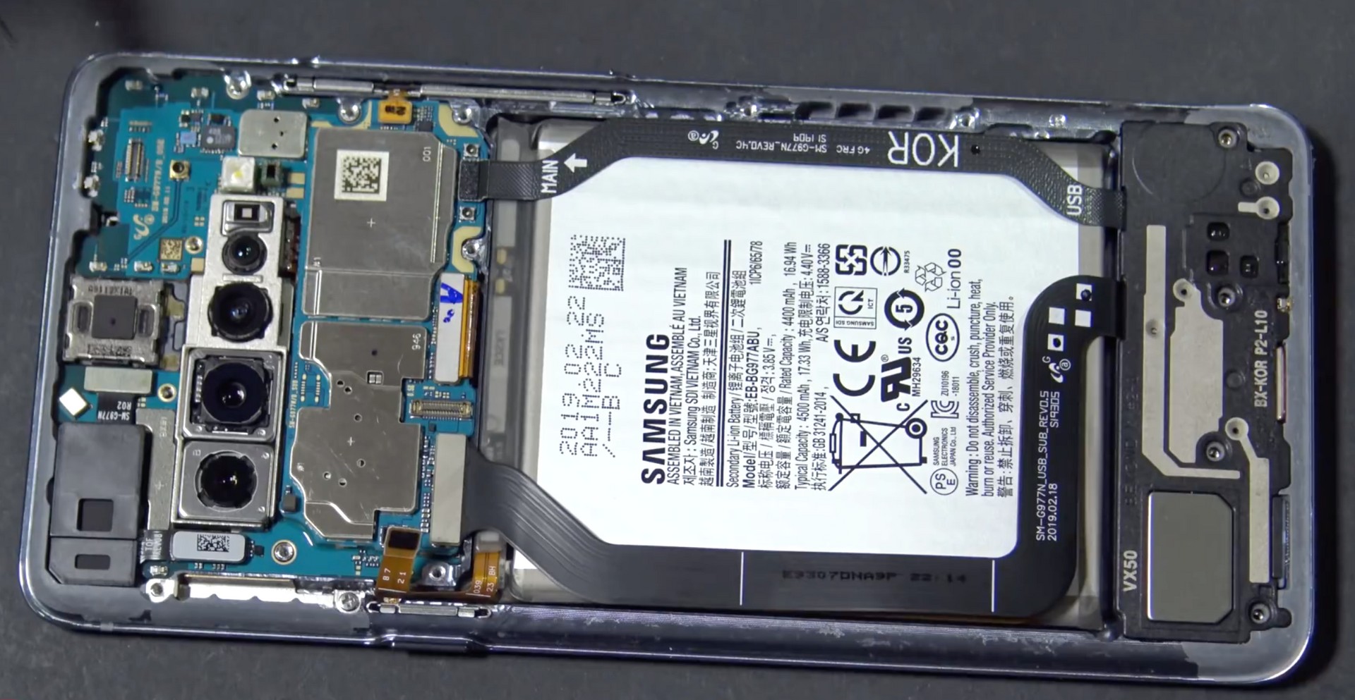 Galaxy S10 5G: conosciamolo meglio nel primo teardown