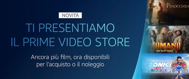 Amazon Prime Video annuncia l’arrivo del Prime Video Store in Italia